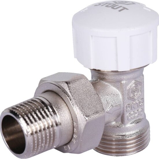 Клапан термостатический Stout угловой, 1/2" х 3/4"ЕК