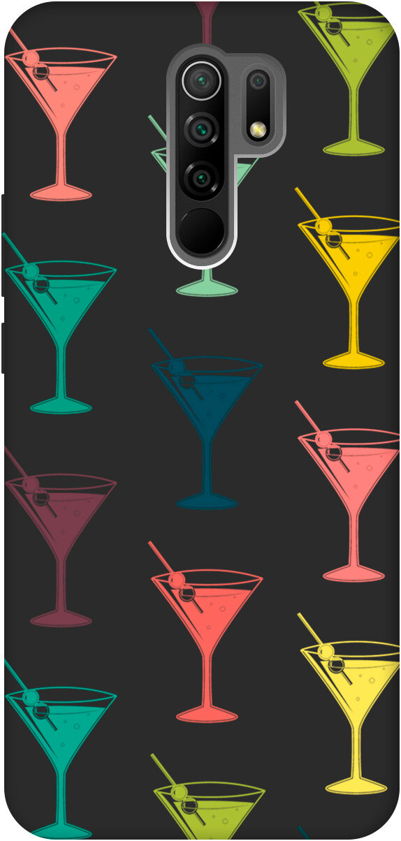 Матовый чехол Vermouth для Xiaomi Redmi 9 / Сяоми Редми 9 с 3D эффектом черный