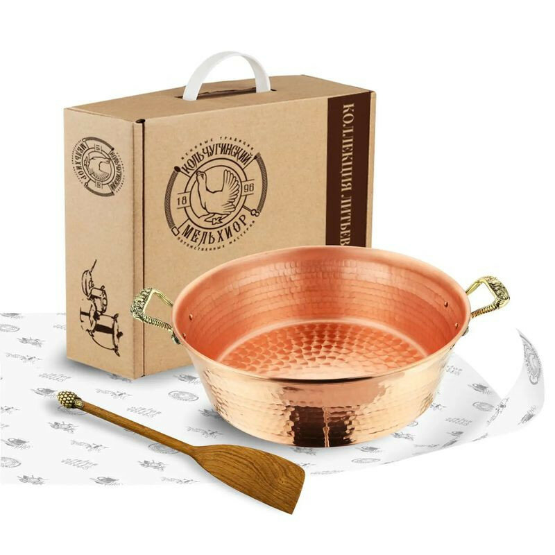 Кольчугинский мельхиор Набор кованый для варки варенья "ЯГОДЫ" , 6 л / d 45 см (С95408/11_ЛП)