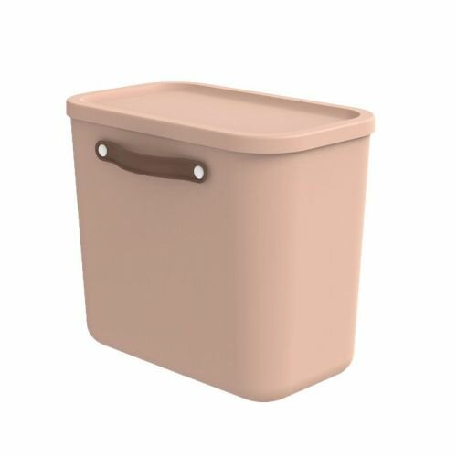 Ящик Rotho Maloja для хранения вещей, пластиковый с крышкой и ручкой, розовый, 25 л (1055103071)