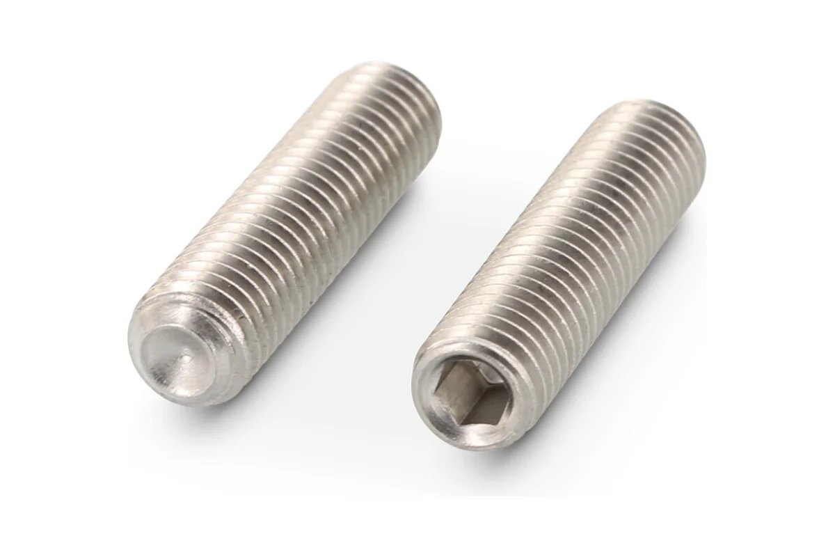 Metiz-A2 Винт установочный DIN 916 M5x12 А2 нержавеющий, внутр. шестигр, код 9162512, 10 шт