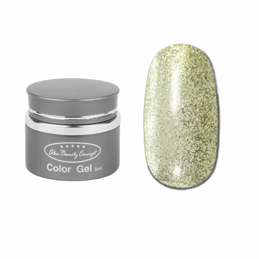 Alex Beauty Concept Цветной эластичный гель для ногтей Neo Teck Color Gel, цвет золотой 69722, 5 мл