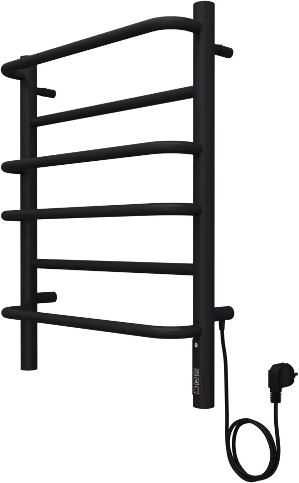 Полотенцесушитель электрический Terminus Евромикс П6 4670078557049 600x482, ТЭН правый, черный матовый
