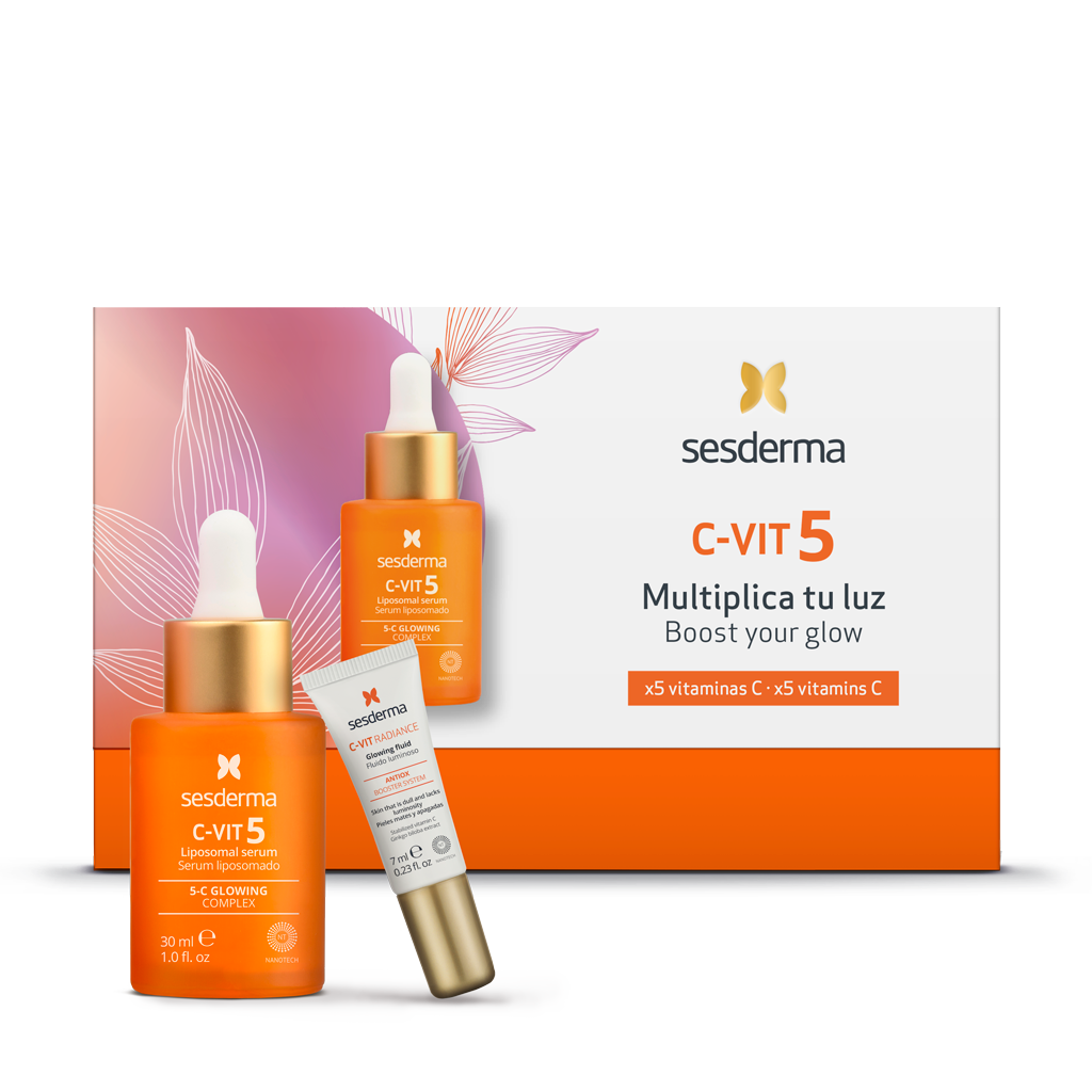 Флюид Sesderma Anti-Age Набор C-VIT 5 Liposomal serum & C-VIT RADIANCE Glowing fluid, Набор: сыворотка, флюид (миниатюра), Набор