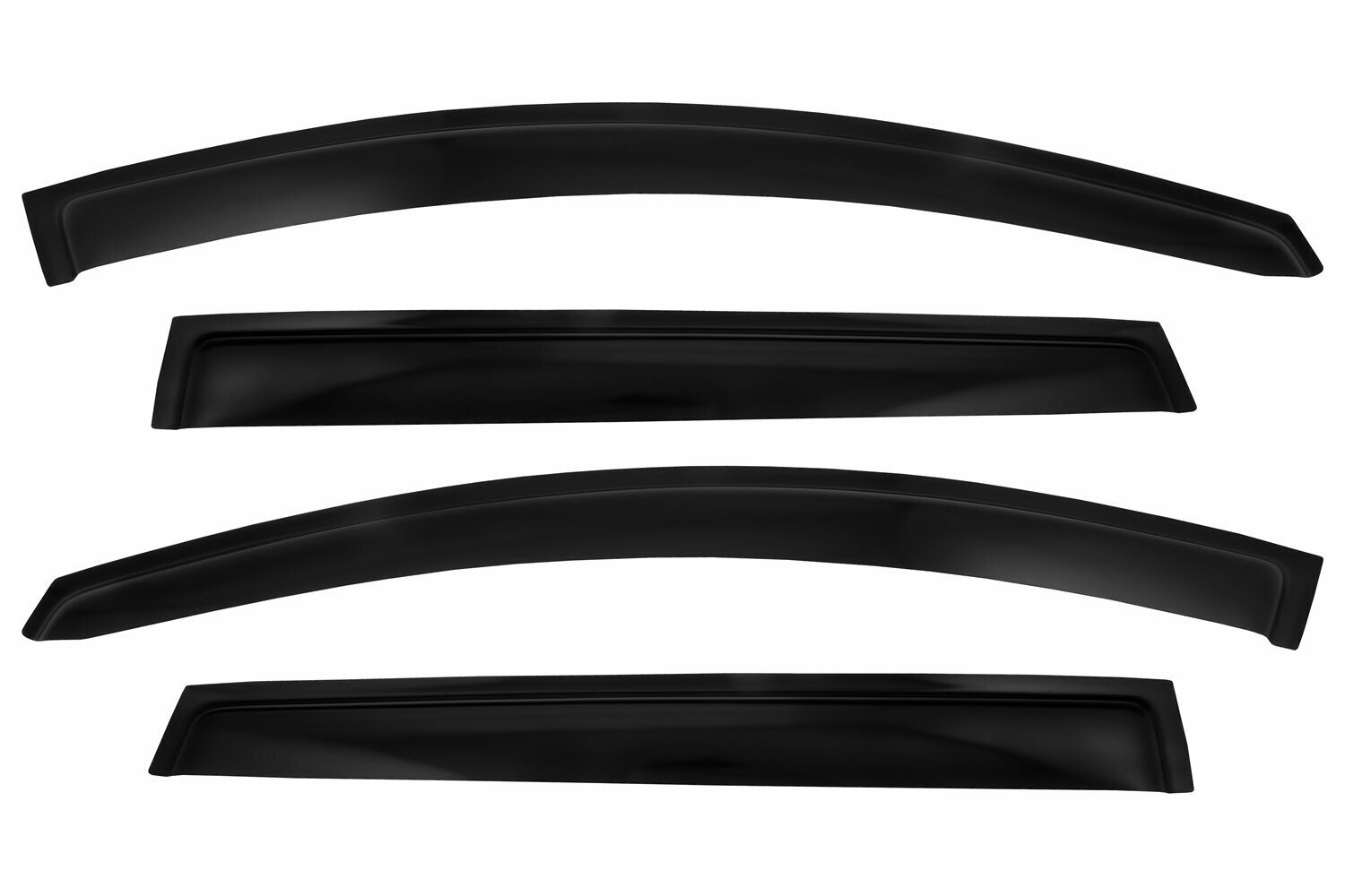 Дефлектор боковых окон Haval M6, 2021-, 2-е поколение, 4ч, темный / Хавал М6