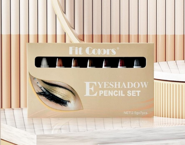 Набор кремовых теней - карандашей FIT COLORS Eyeshadow Pensil Set 2.5гр*7шт