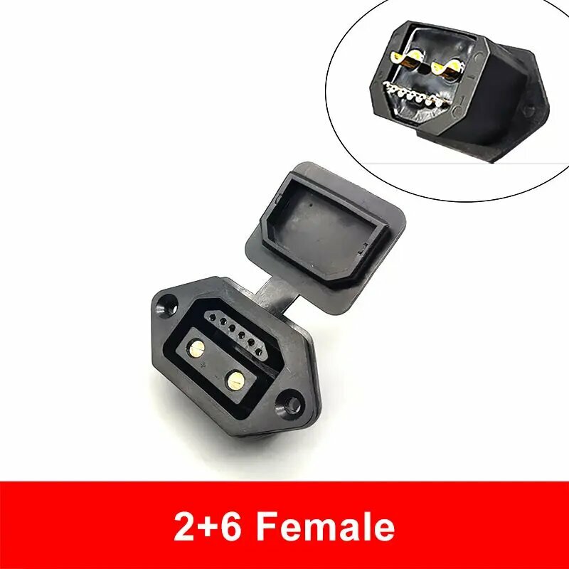 Разъем для аккумулятора E-BIKE 2+6 IP67 30-50A Socket with Cover