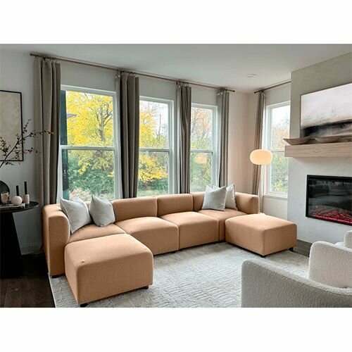 Угловой модульный диван Лаунж Плюс (Lounge Plus), 410х162х70 см, нераскладной, с мягкими подлокотниками