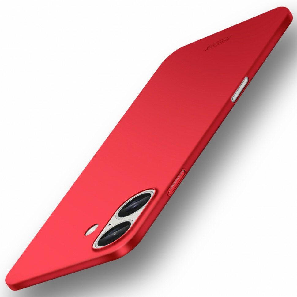 Тонкий матовый чехол MOFI для iPhone 16 Ultra-thin (Red)