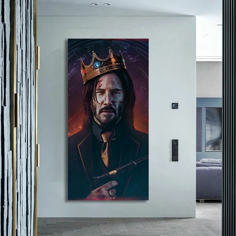 Картина ВсеКартины. тут "Джон Уик", 40x80 см, на подрамнике, в упаковке