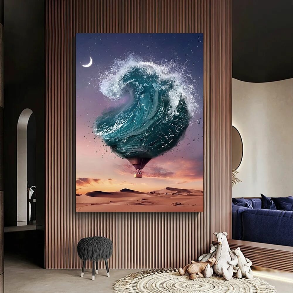 Картина Красивая природа, Абстракция, воздушный шар , 20х30 см.