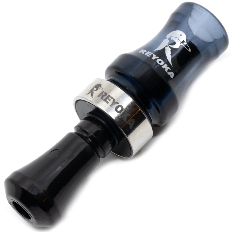 Манок духовой на утку крякву Reyoka Ordek Cift 2 лепестка Дымчатый / Чёрный