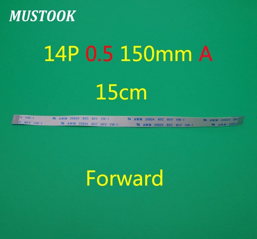 Mustook Гибкий плоский кабель FFC/FPC 14p 150 мм