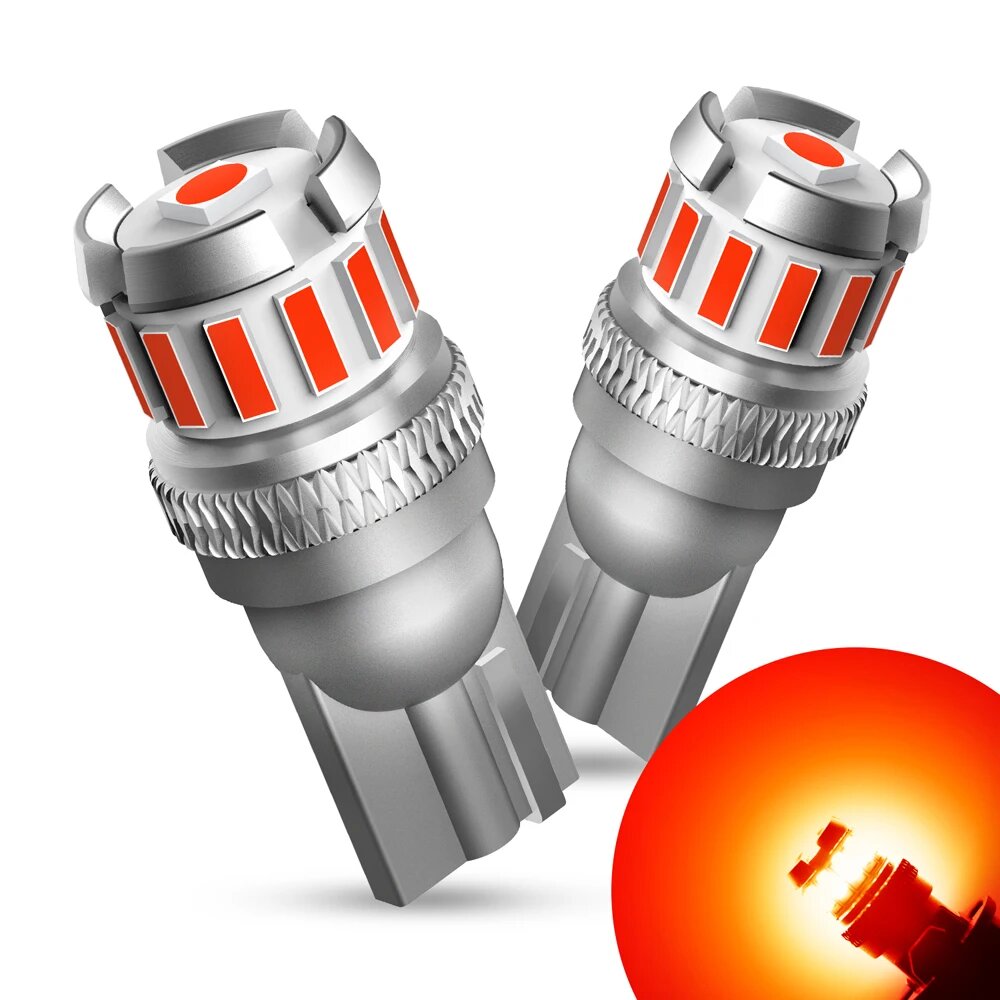 Светодиодные лампы AUXITO 2 шт. W5W Canbus, красные, белые, желтые, T10 светодиодный светодиодные лампы для салона автомобиля, номерного знака, фонари для BMW, Audi Red