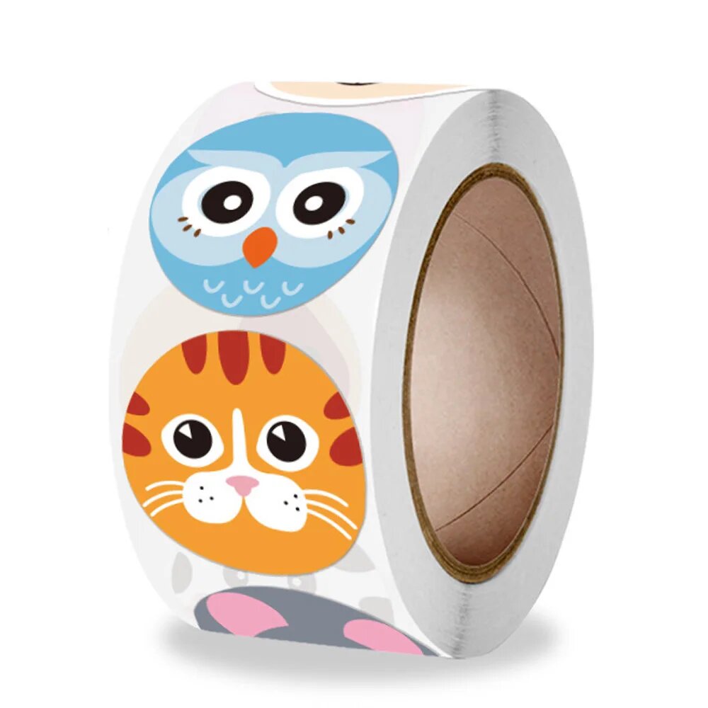 Набор наклеек с животными 100-500 шт QY927-300pcs