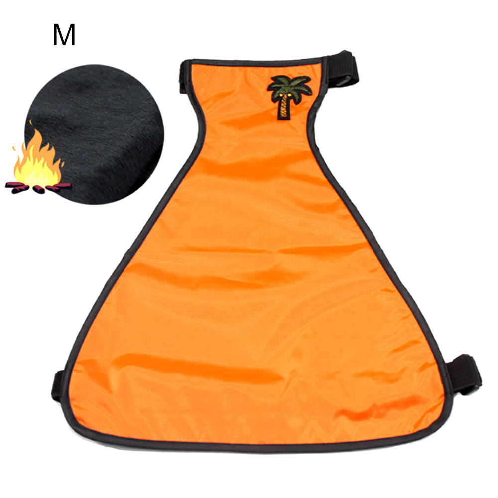 Фартук для домашних животных, полотенце для слюноотделения, короткий, плюшевый, теплый, водонепроницаемый, для собак мелких пород, оранжевый, размер M