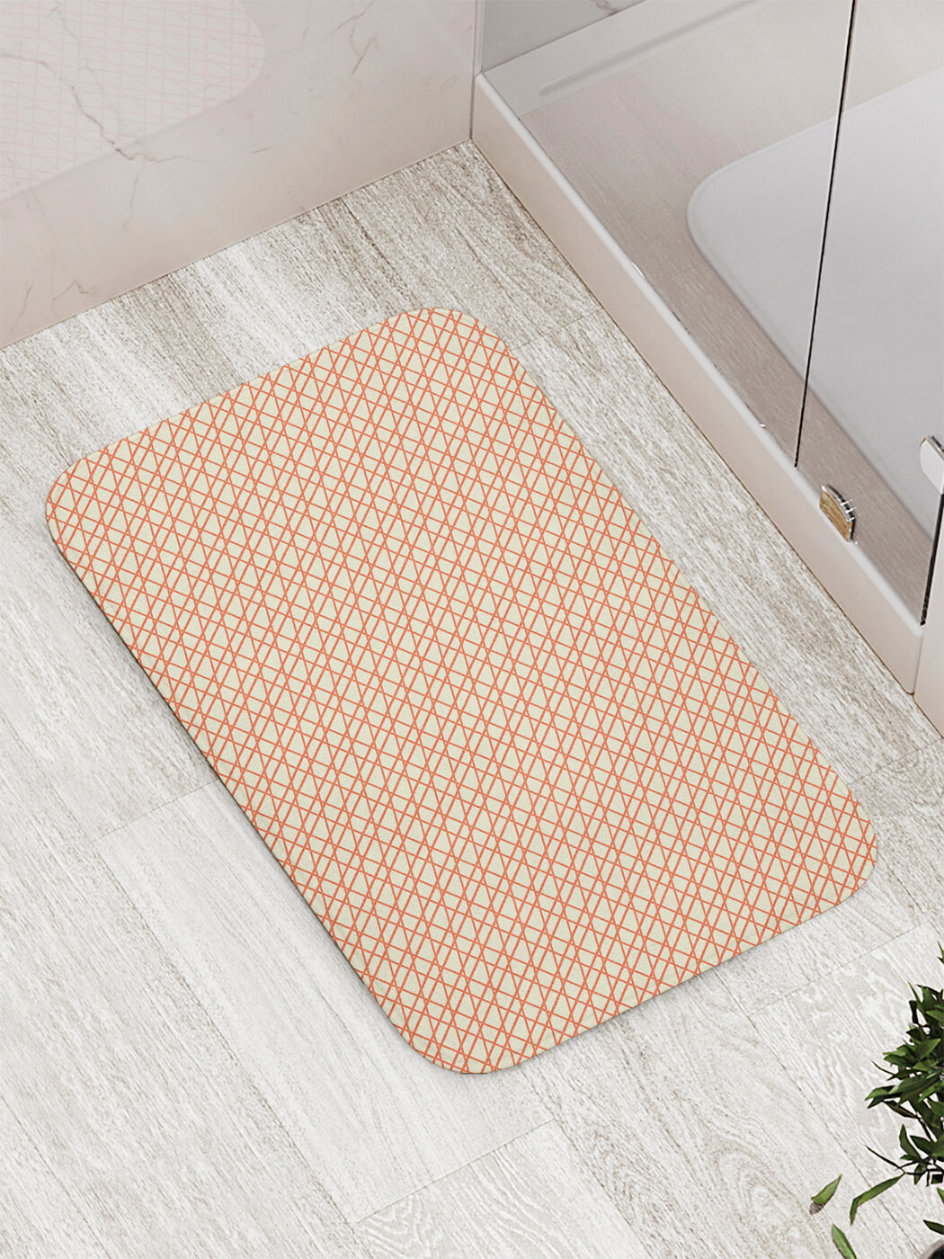 Коврик для ванной комнаты, туалета "Плотная сетка" противоскользящий, 52х77 см, JoyArty