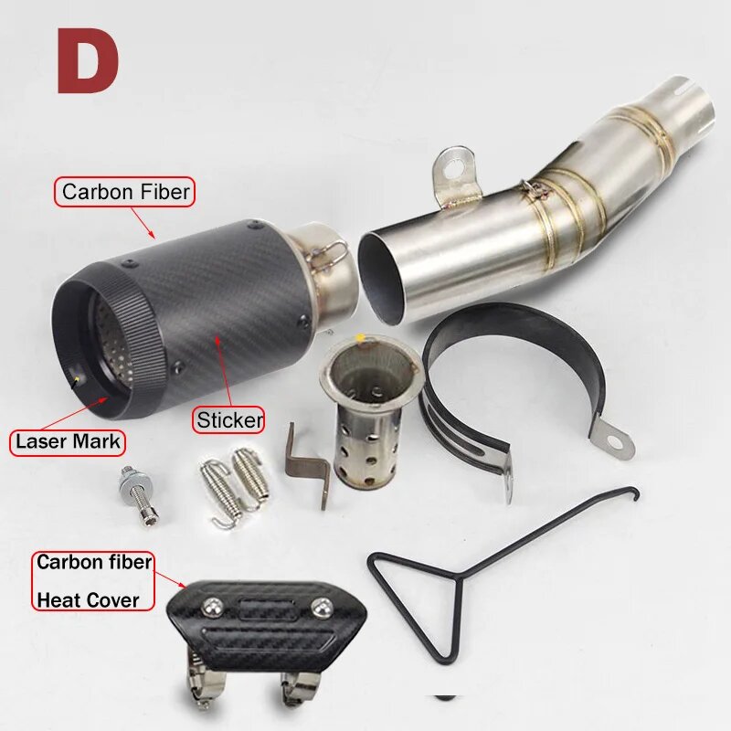 Выхлопной глушитель для Yamaha R6 YZFR6 2006-2019, выхлопной глушитель, система глушителя дБ, катализатор 2008 2009 2010 2011 2012 2013-2019 D AR Sticker