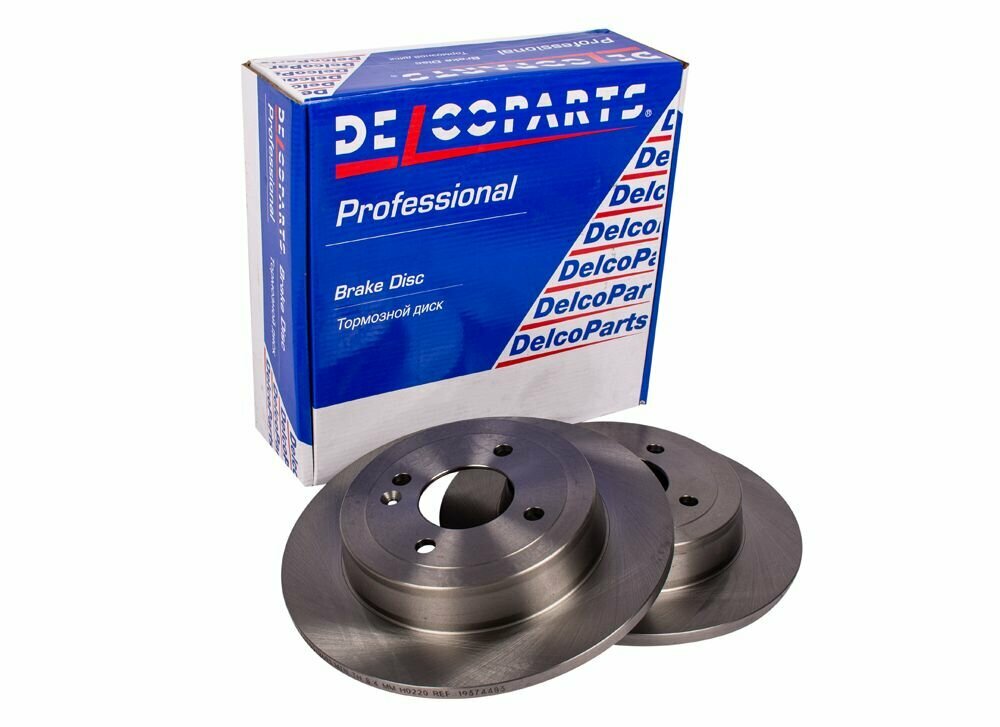 Диск тормозной задний для Хендэ Акцент, Элаетра, Солярис, Киа Рио, Hyundai ACCENT, ELANTRA, I20, SOLARIS; Kia RIO, DelcoParts 19374483