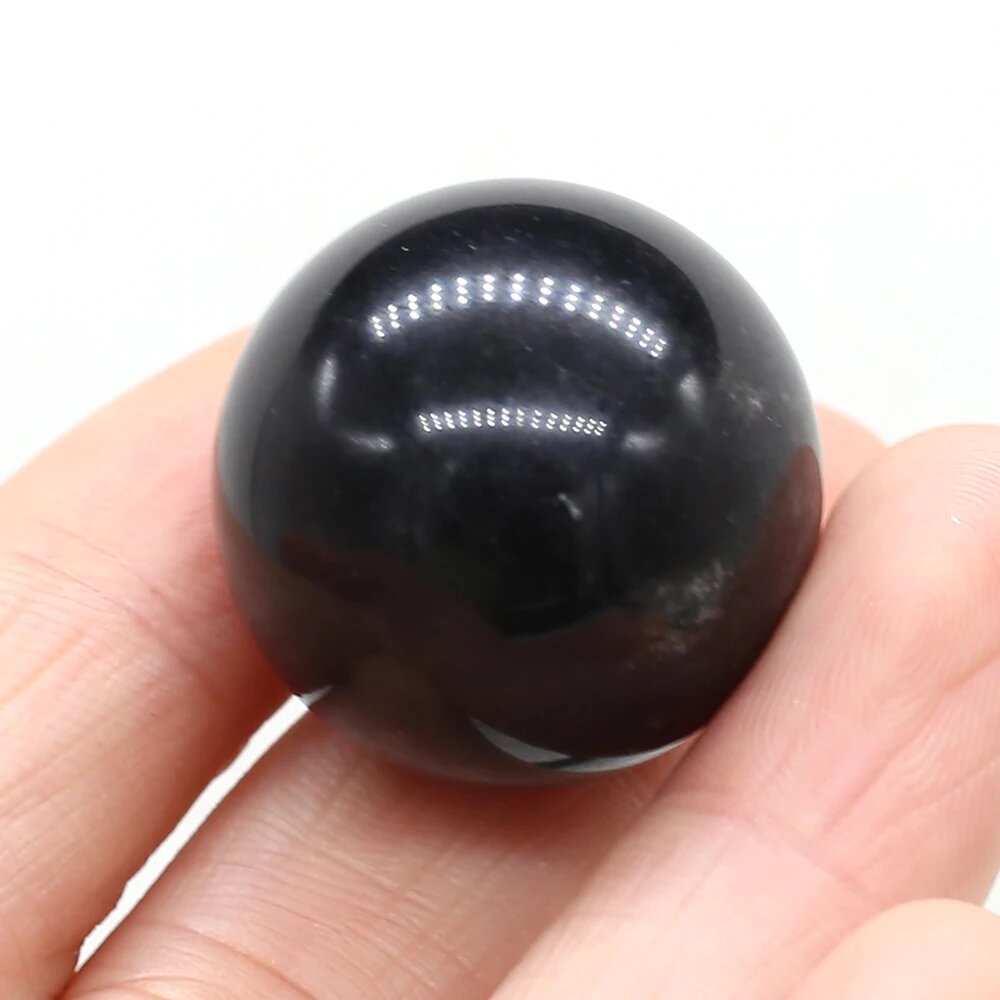 Розовый кварц шар для реiki Черный, Black Agate