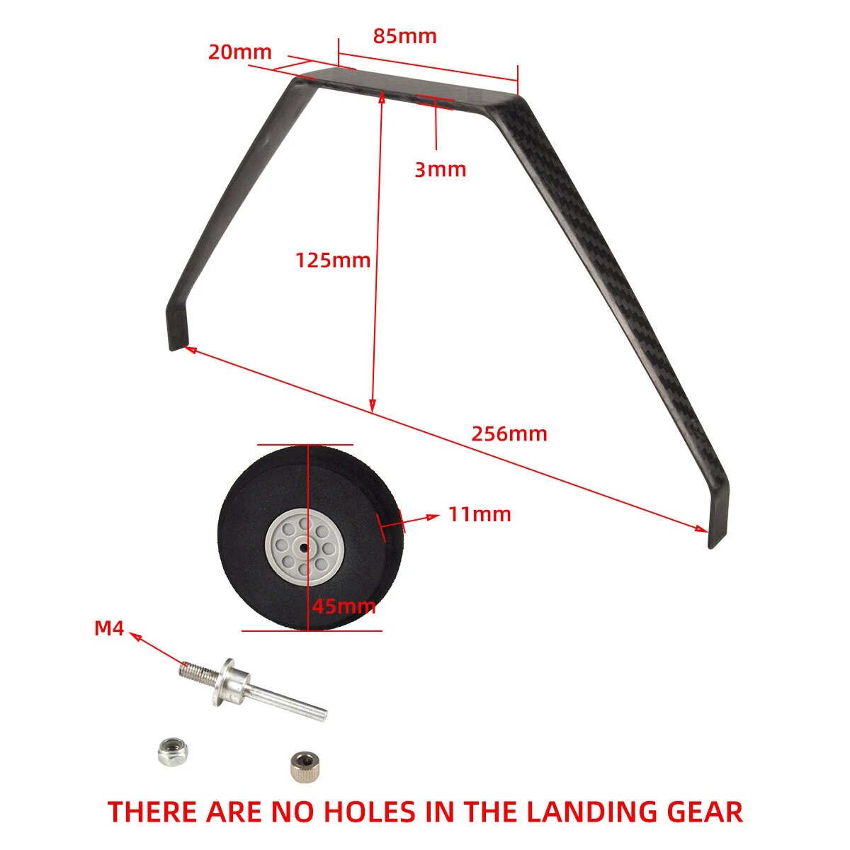 Шасси из углеродного волокна для RC самолетов 30E/50E/70E 30E