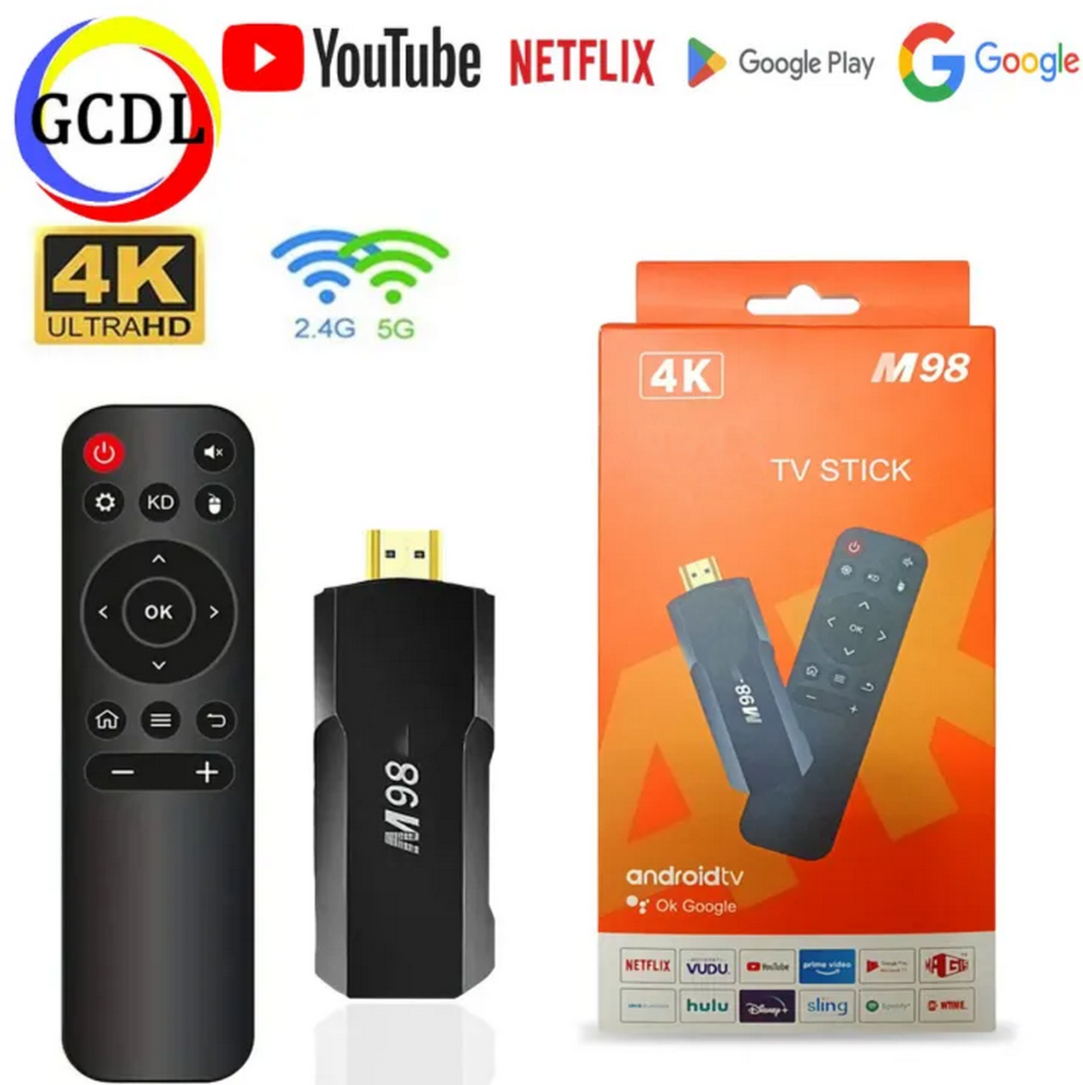Смарт приставка Smart TV Box Y3 Stick 4K Android TV (1+8GB) (черный)
