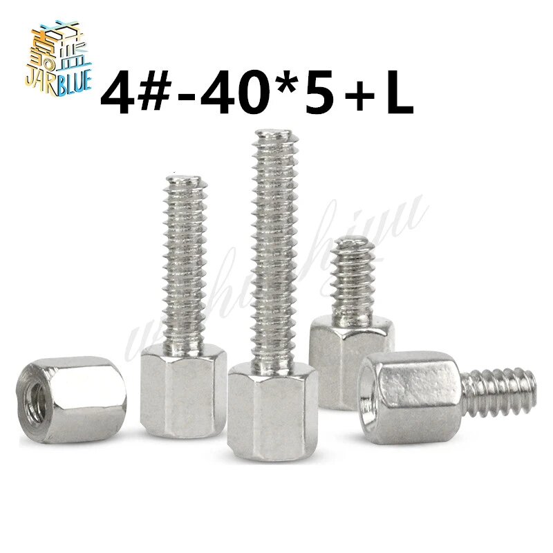 Стопорные винты JARBLUE латунь медь никелированные #4-40*5 hex nut 4-40