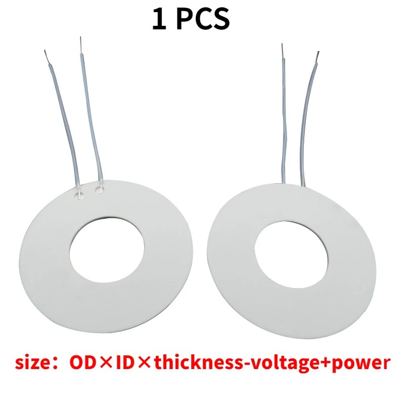 1 шт. тороидальная керамическая нагревательная пластина od48мм, нагревательная пластина с кольцом ID15/20/25 мм, высокотемпературная Керамическая пластина, нагревательный элемент