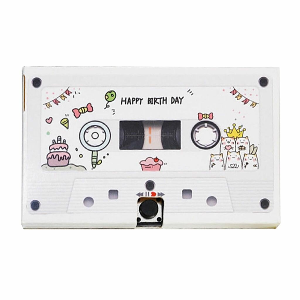 (1 шт.) Магнитофонная говорящая подарочная открытка-признание с голосовой активацией-4 Поздравления днем рождения
