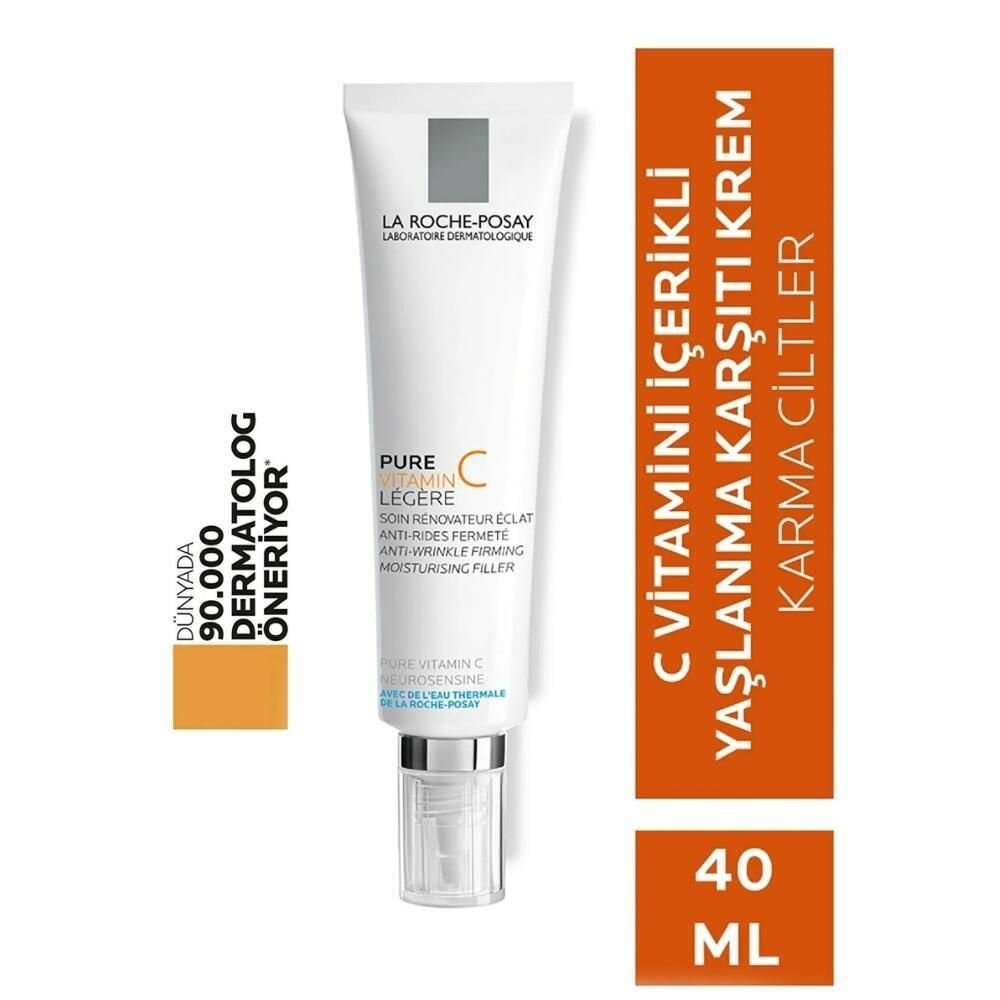Антивозрастной увлажняющий крем-филлер комплексного действия La Roche-Posay Pure Vitamin C Light 40 мл