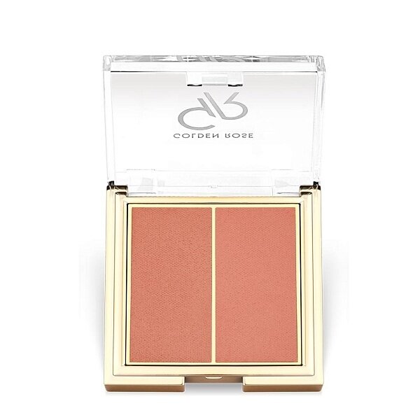 Румяна для лица палетка Golden Rose Iconic Blush Duo цвет 04 - 2 идеальных оттенка для финиша, легко наслаиваются