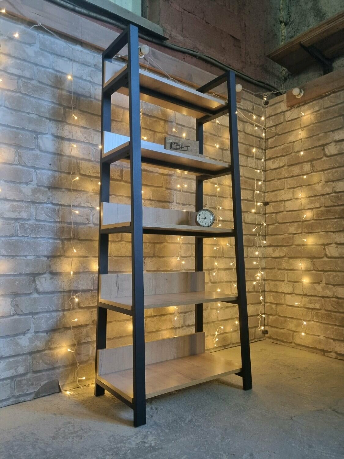 Стеллаж "EasyLOFT" в стиле лофт, для дома и офиса, 60х45х155 см.