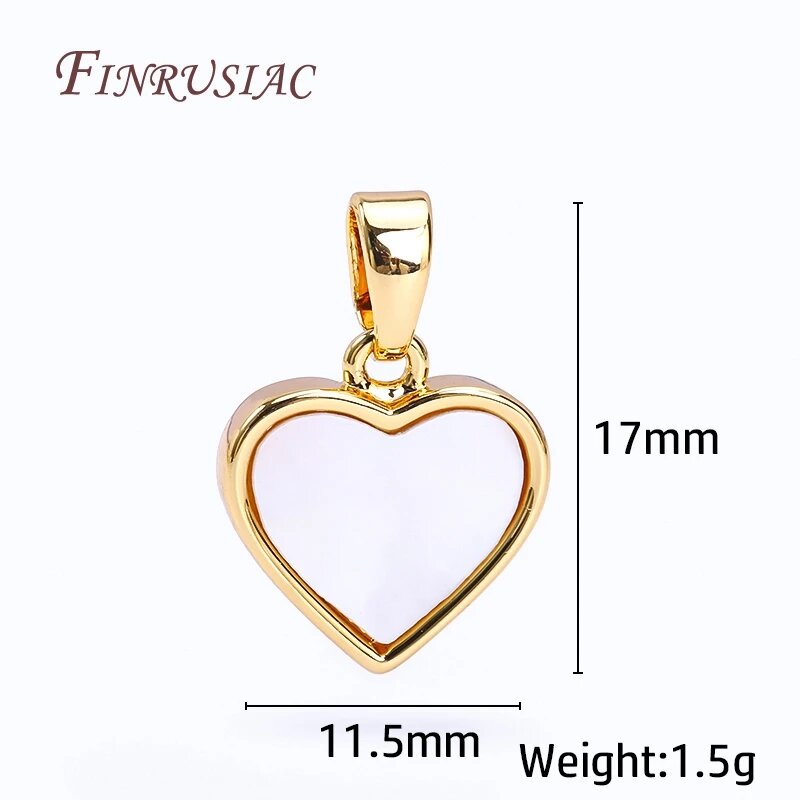 Подвеска сердечко FINRUSIAC, 18K позолота, 17x11.5 мм, 3 шт.
