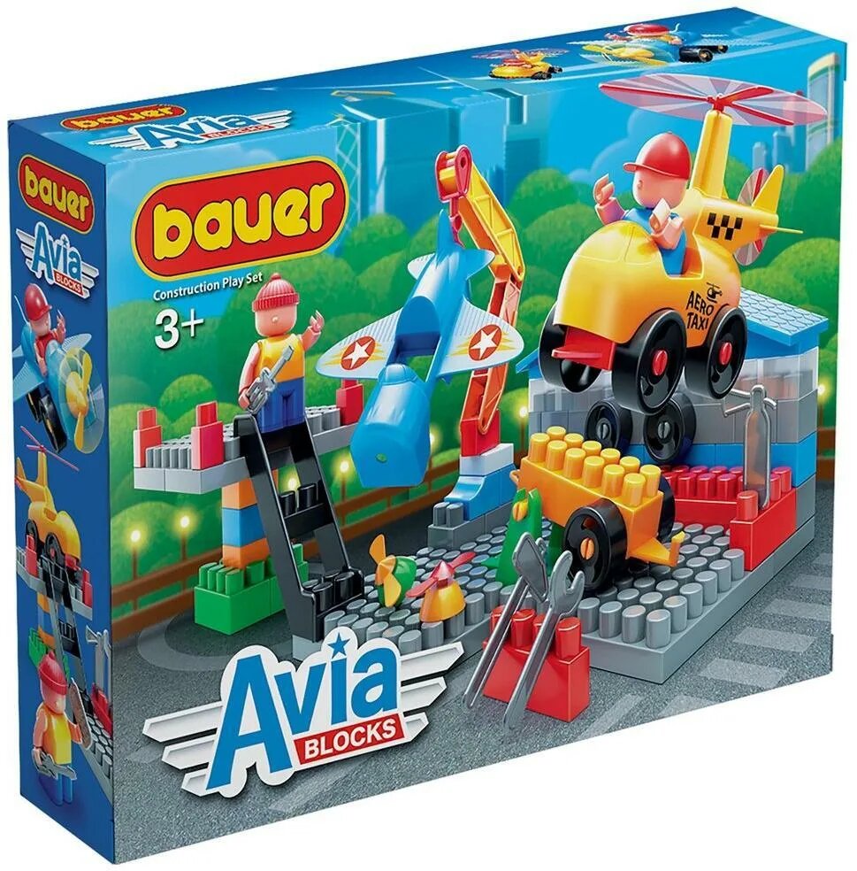 Конструктор 748 Bauer Avia Blocks "Сервис", 89 элементов, от 2 лет