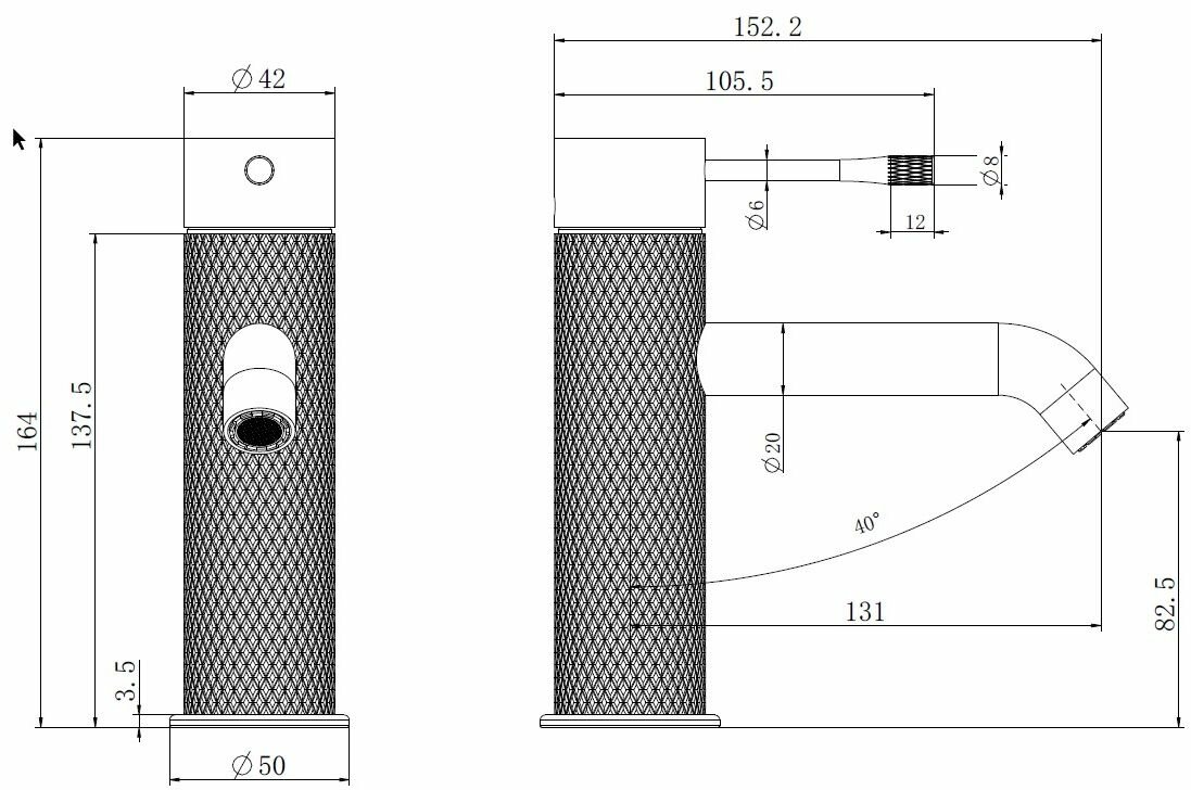 Смеситель для раковины Allen Brau Priority 4.0 5.31С01-31 черный матовый