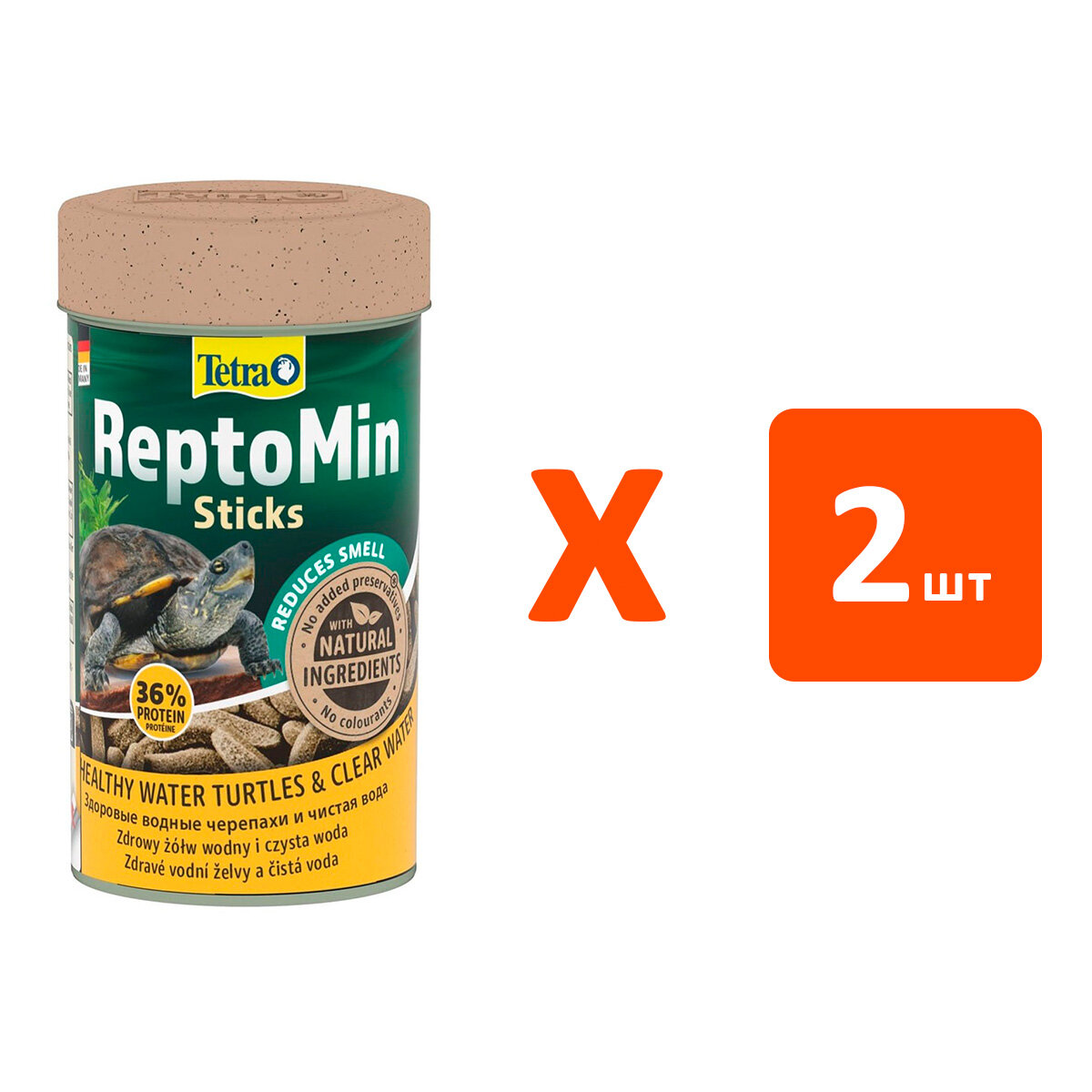 TETRA REPTOMIN STICKS корм палочки для водных черепах (100 мл х 2 шт)