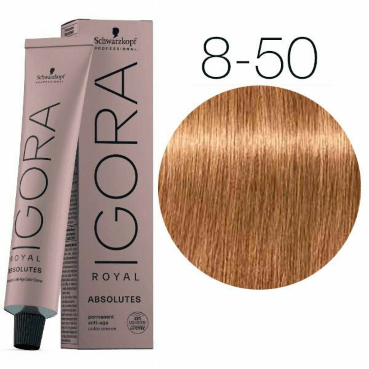 Schwarzkopf Professional Royal крем-краска Absolutes, 8-50 светлый русый золотистый натуральный, 60 мл