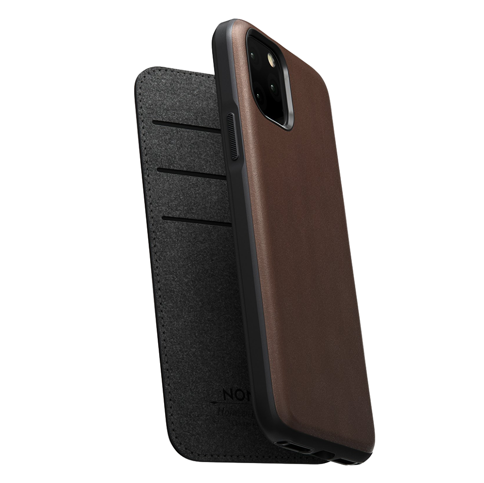 Чехол-кошелек Nomad Rugged Folio для iPhone 11 Pro Коричневый