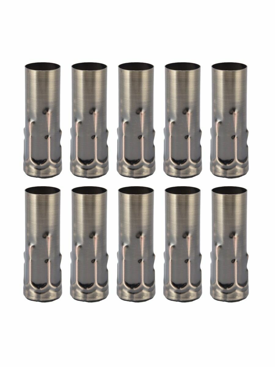 Бронзовый металлический держатель трубки E14 25x80 мм, 10 шт, металлические осветительные аксессуары для цоколя лампы-свечи