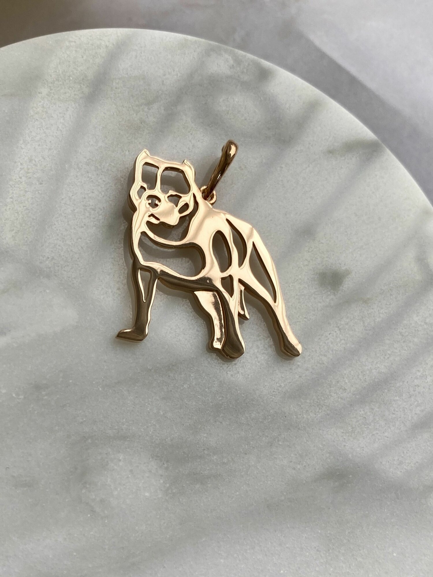 Подвеска, серебро, 925 проба, золочение