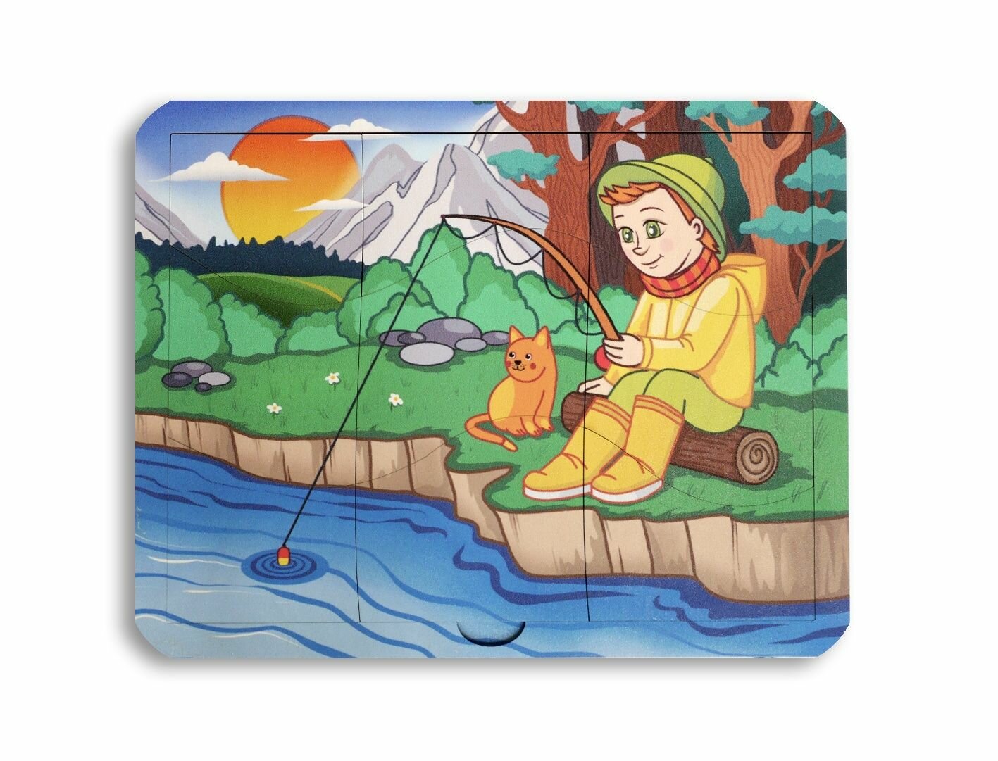 Пазл в рамке Нескучные игры "Рыболов" двухслойный (УТ000016852)