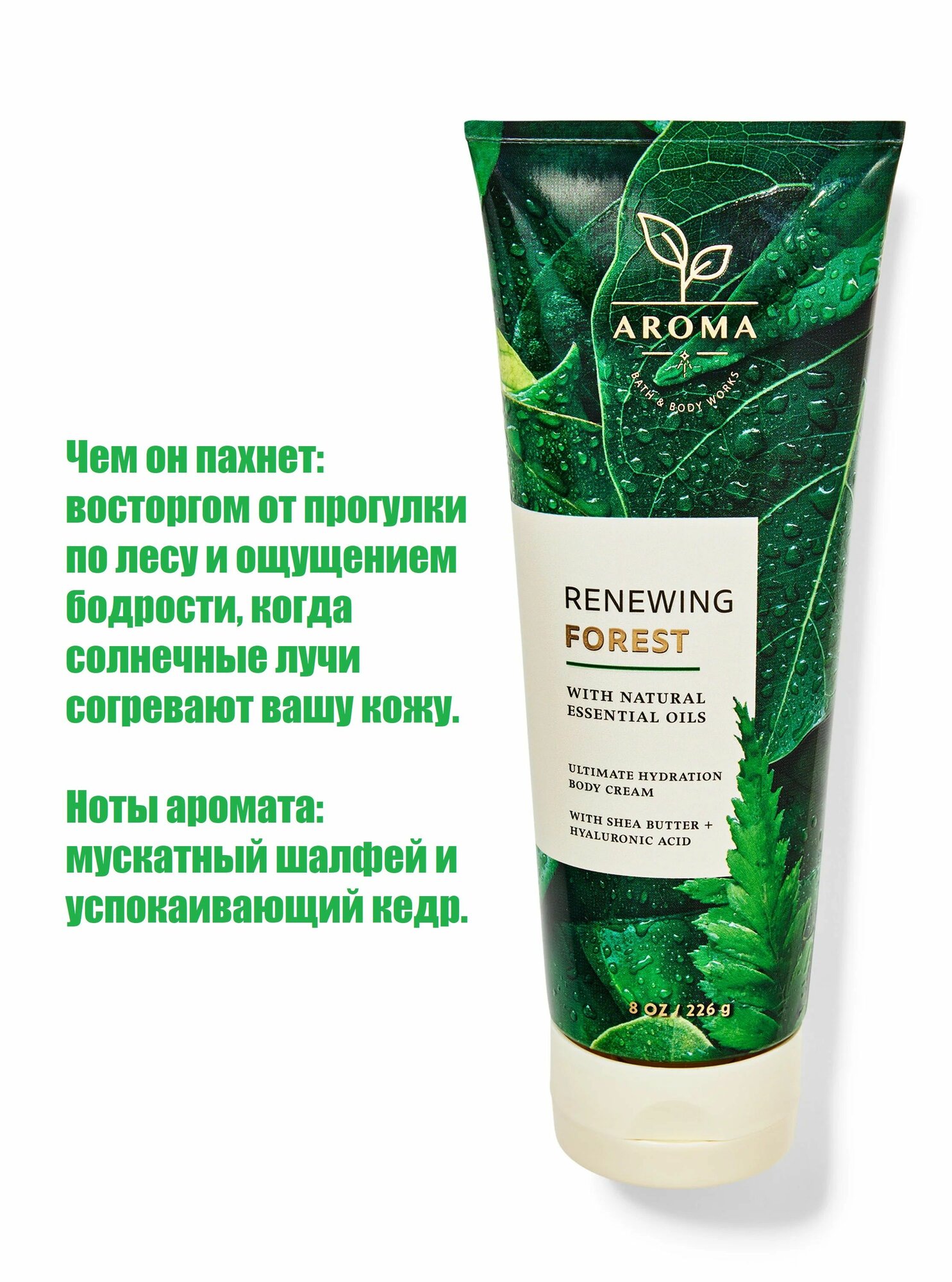 Bath and Body Works увлажняющий крем для тела Renewing Forest (226гр)