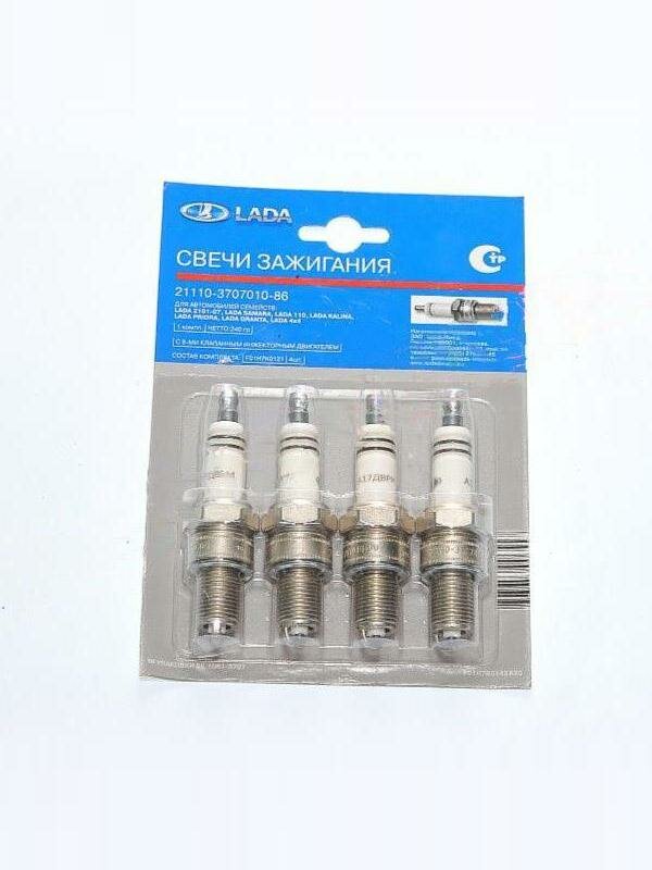 Свечи АвтоВАЗ ВАЗ 2114, 2115,2109,2110, Калина,2123,21214, 8кл, инж, 1,0мм, блист, 21110-3707010-86