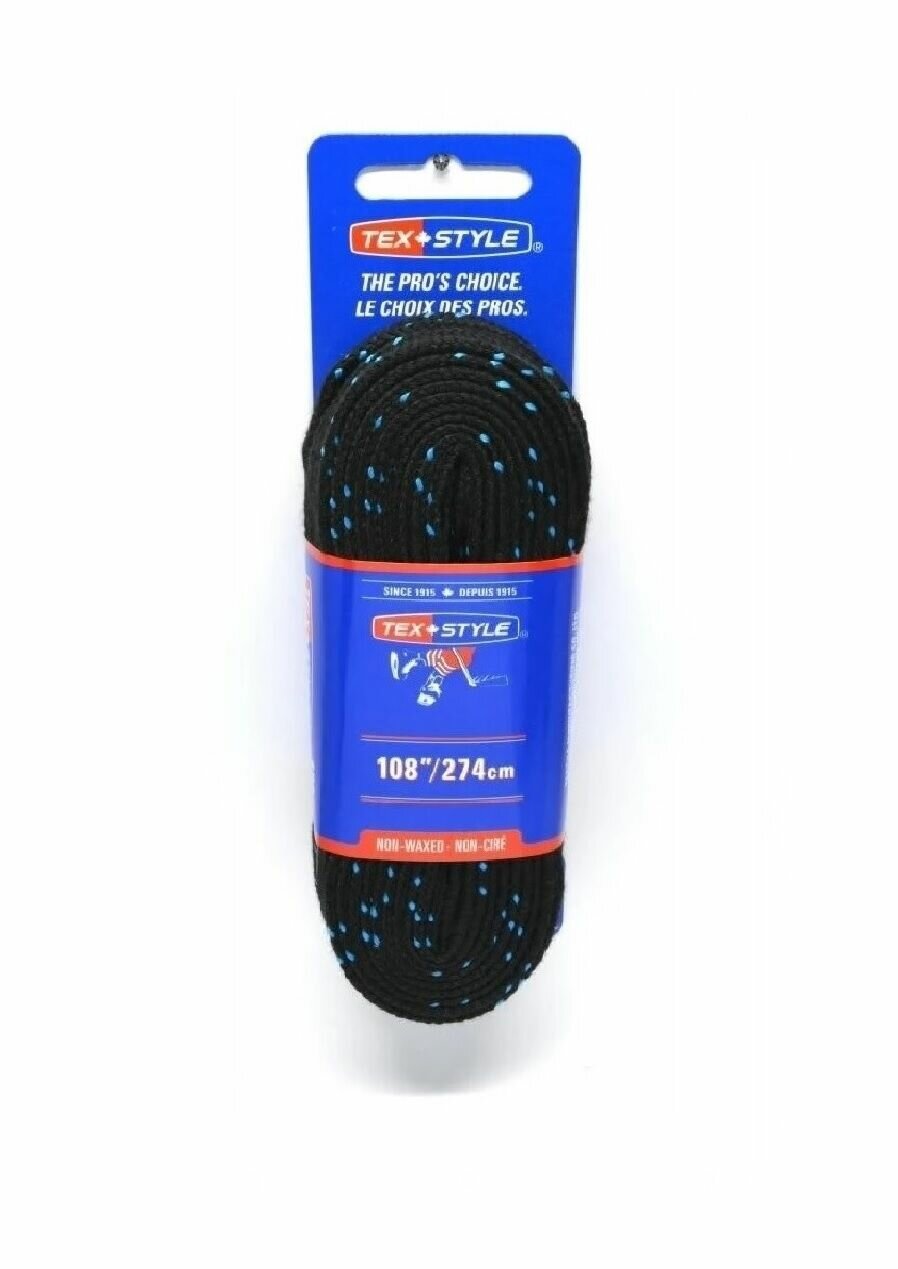 Шнурки хоккейные Tex Style "Non Waxed Molded 2000MT", размер 130", белые, без пропитки