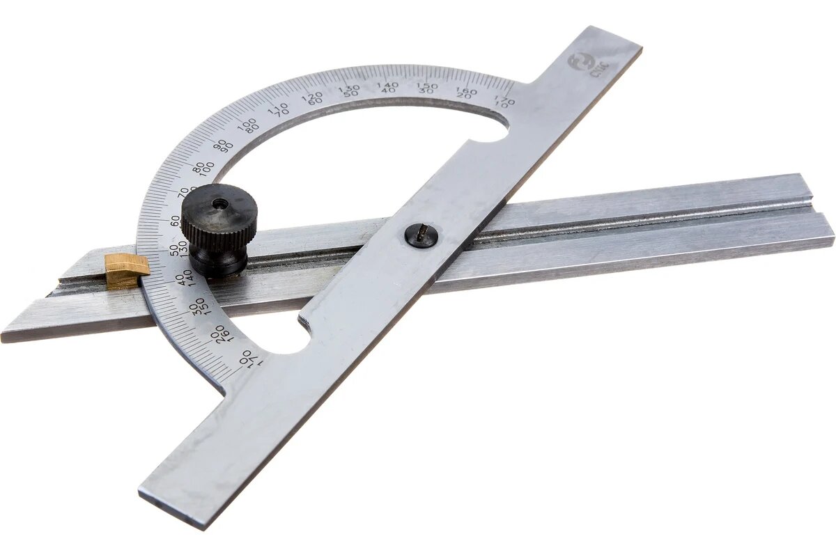 CNIC Угломер-транспортир с нониусом d 100 линейка L150, цена дел. 1град. 2805-012 32328