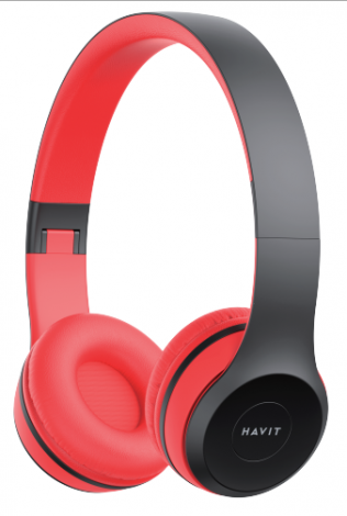 Гарнитура беспроводная полноразмерная HAVIT HV-H2575BT V5.0 Bluetooth+FM+MP3 Черно-красная