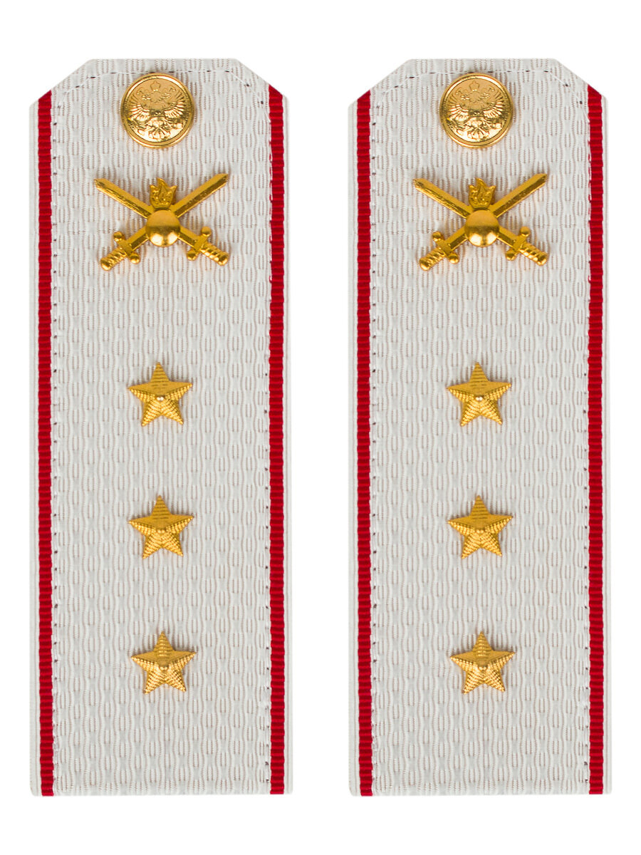 Погоны Мо Сухопутные войска белые звание Старший Прапорщик Картон