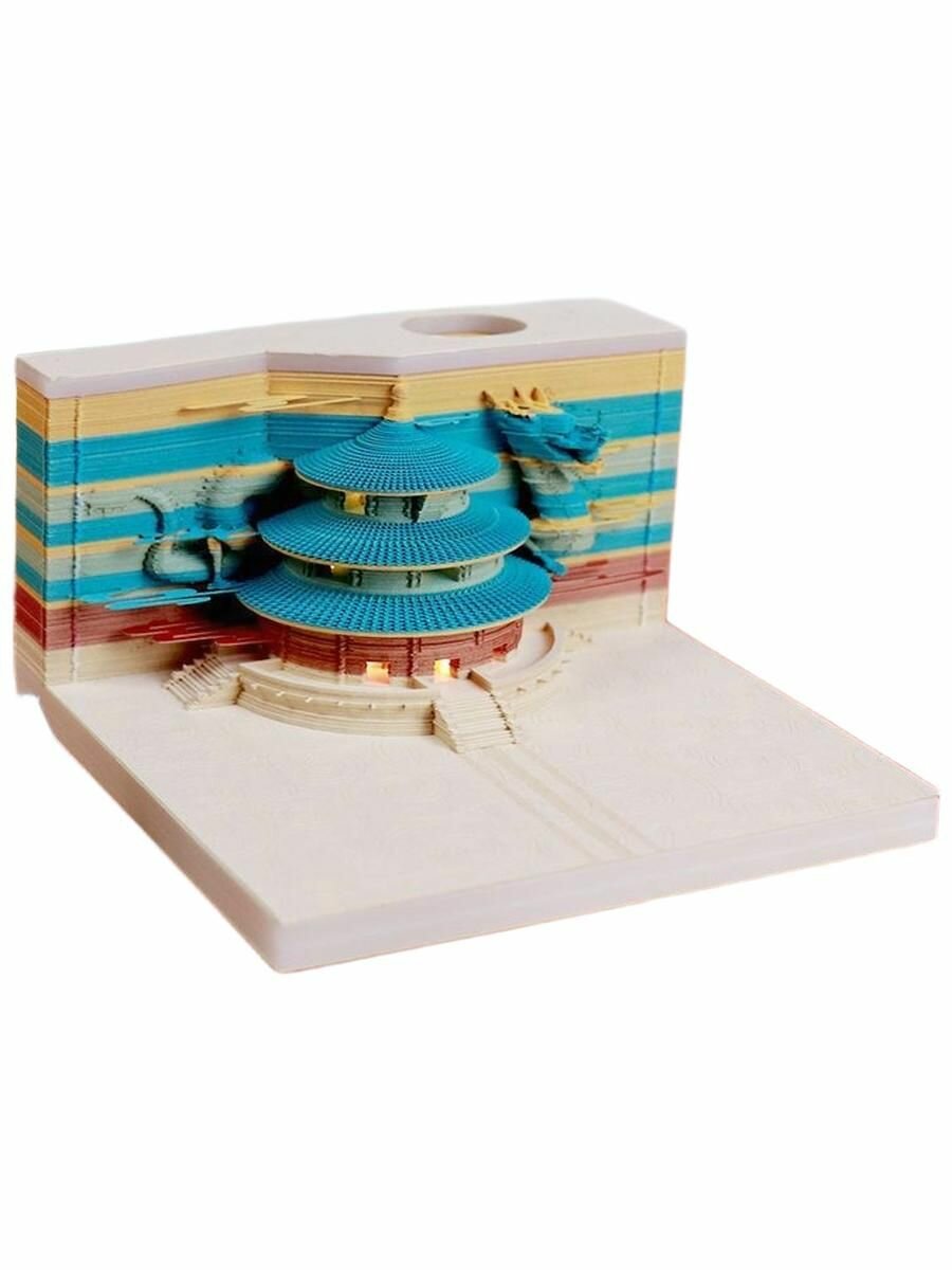 3D Календарь 2025 Дракон-Благословение Здания Цзяо-Нянь-Диань Недельник MOOSTER