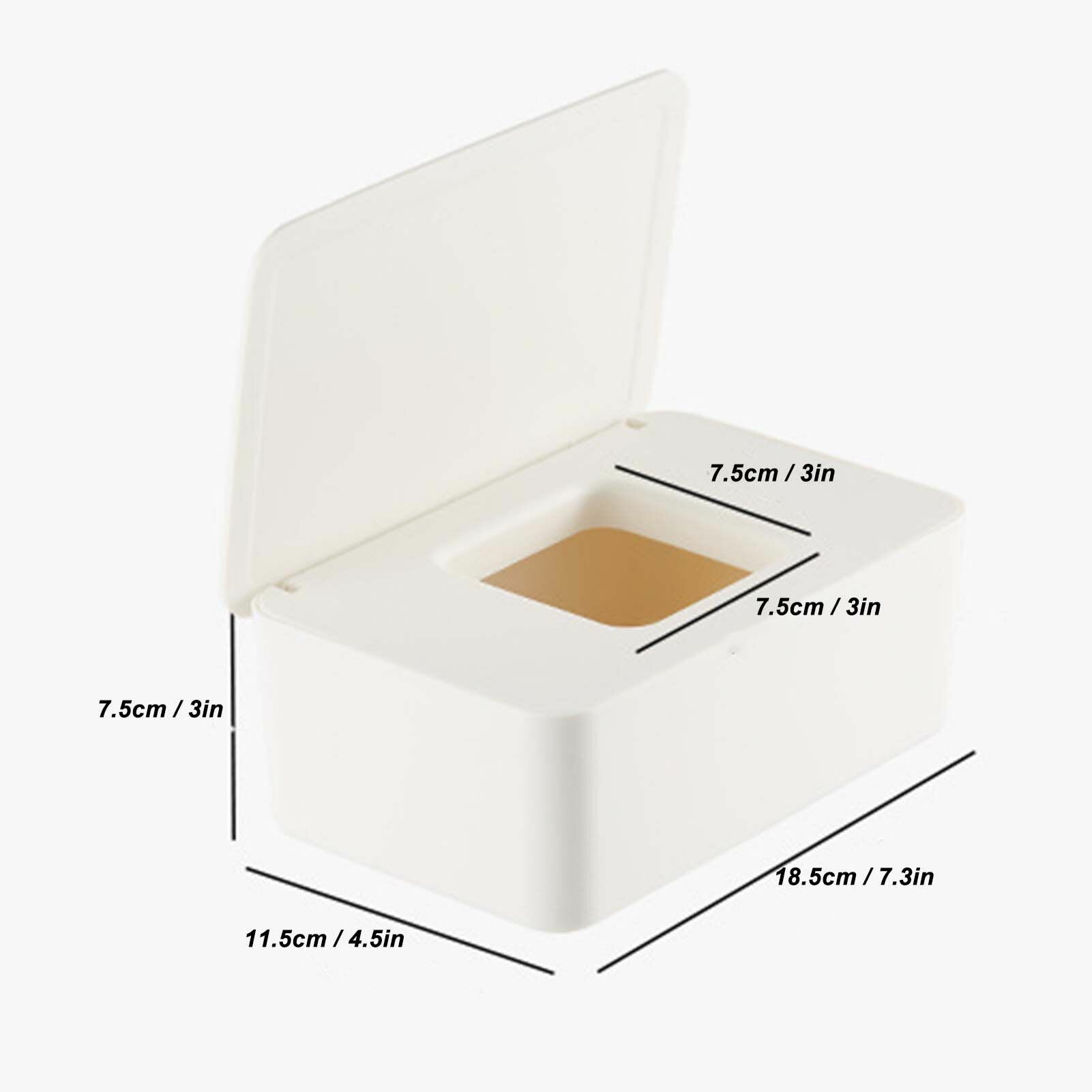 Диспенсер для влажных салфеток, ПП, пылезащитный, с хорошей герметичностью, органайзер для влажных салфеток, контейнер с крышкой для домашнего офиса, белый S