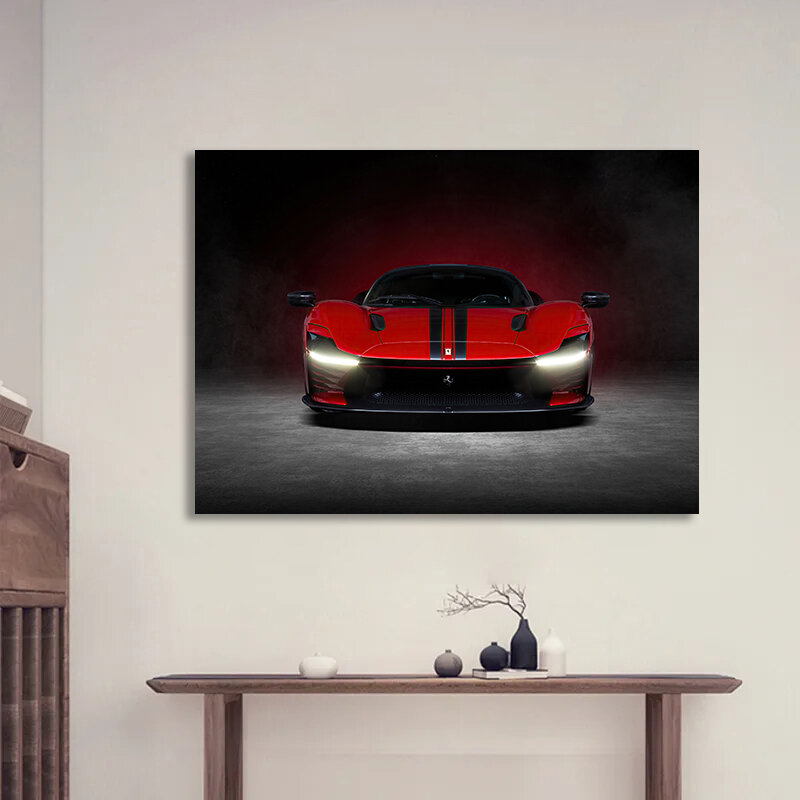 Картина феррари / машина, картины для интерьера / мальчику, 40х60 см.